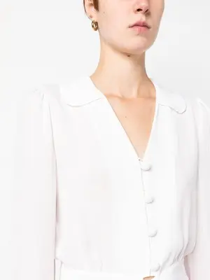 Moschino Cropped Silk Blouse