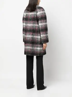 Karl Lagerfeld Check Double-breasted Coat
