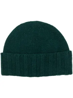 DRUMOHR Turn-up Cashmere Beanie - Green