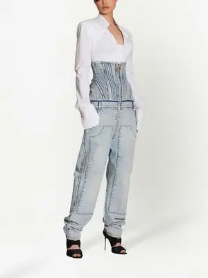 Balmain Boyfriend Corset Jeans