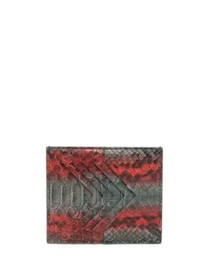 Rick Owens Snakeskin Card Holder - Red | Editorialist