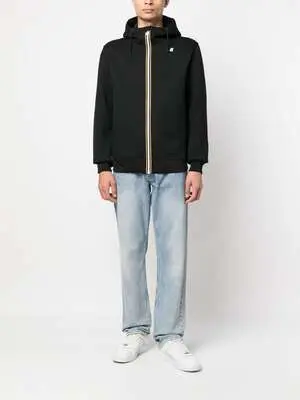 K-WAY Stripe-trim Zip-up Hoodie