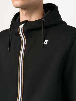 K-WAY Stripe-trim Zip-up Hoodie