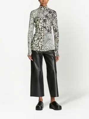 Proenza Schouler White Label Floral-print Mock Neck Top - Neutrals