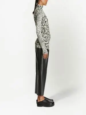 Proenza Schouler White Label Floral-print Mock Neck Top - Neutrals