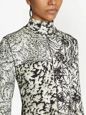 Proenza Schouler White Label Floral-print Mock Neck Top - Neutrals