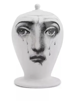 FORNASETTI Il Fumo Fa Male Vase - White