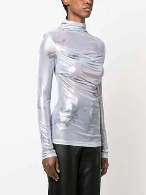 Off-White Twist Effect High Neck Top