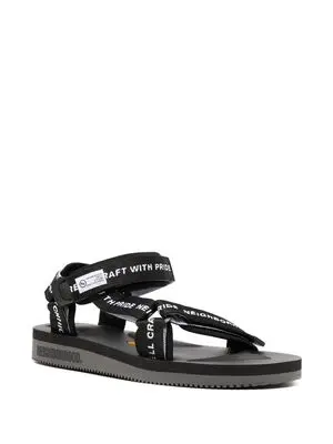 NEIGHBORHOOD Logo-tape Flat Sandals