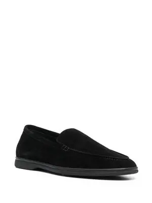 SCAROSSO Ludovico Almond-toe Loafers - Black