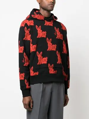Amiri Rabbit-motif Cotton Hoodie