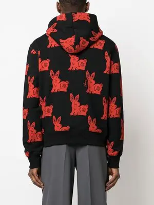 Amiri Rabbit-motif Cotton Hoodie