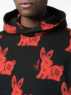 Amiri Rabbit-motif Cotton Hoodie