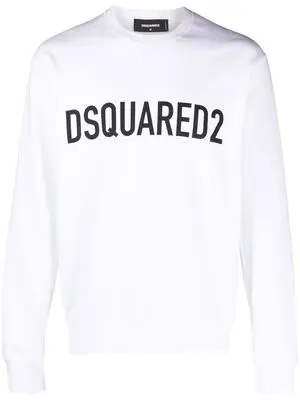 Dsquared2 Logo-print Crew-neck Sweatshirt - White