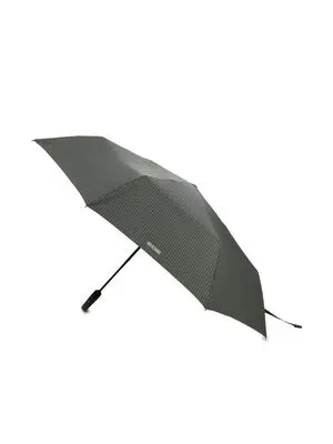 Moschino Pinstriped Logo-print Compact Umbrella