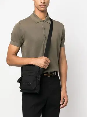 TOM FORD Logo-patch Zip-up Messenger Bag