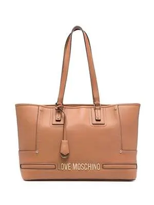 Moschino Logo Detail Shoulder Bag - Brown