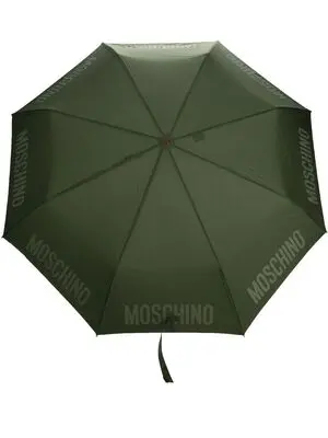 Moschino Logo-print Compact Umbrella - Green