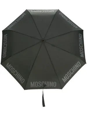 Moschino Logo-print Compact Umbrella - Grey