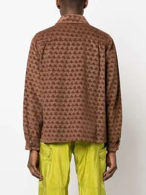 ERL All-over Logo Print Corduroy Shirt