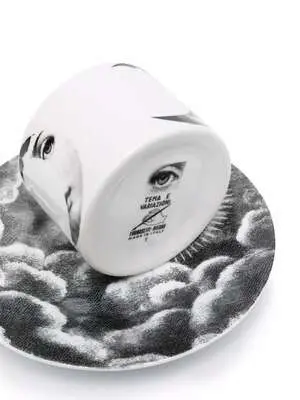 FORNASETTI Graphic-print Porcelain Tea Set