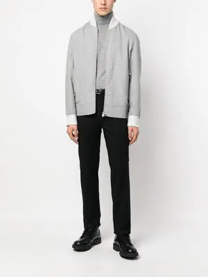 John Smedley Roll-neck Knit Jumper - Grey