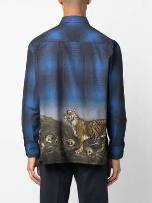 NEIGHBORHOOD Tiger-print Visual-effect Shirt