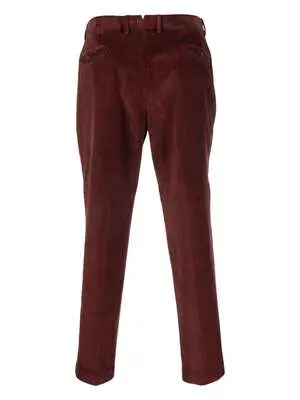 DELL'OGLIO Corduroy Straight-leg Trousers - Red