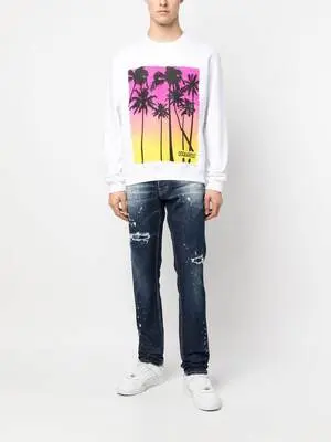 Dsquared2 Distressed-effect Straight-leg Jeans