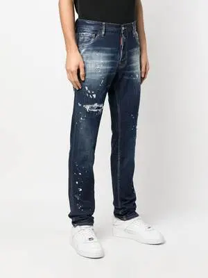 Dsquared2 Distressed-effect Straight-leg Jeans
