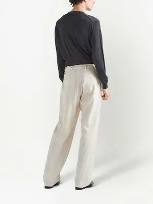 Prada V-neck Fine Knit Wool Cardigan - Grey