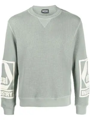 DIESEL® Logo Print Chunky Knit Jumper