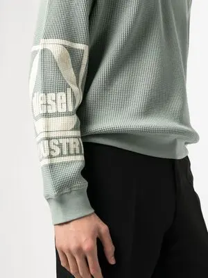 DIESEL® Logo Print Chunky Knit Jumper