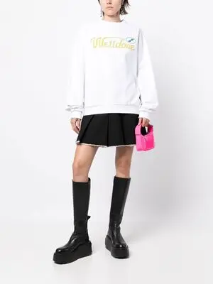 We11Done Logo-print Cotton Hoodie - White
