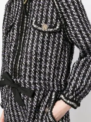 EDWARD ACHOUR PARIS Tweed Hooded Jumpsuit