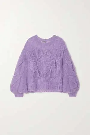 Loewe Anagram Open-knit Mohair-blend Sweater