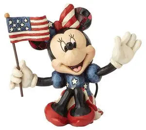 JIM SHORE Disney Traditions Mini Patriotic Minnie - One-color