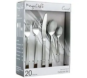 MEGACHEF Cravat 20-piece Flatware Utensil Set I N Matte Silver - One-color