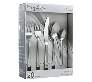 MEGACHEF Cravat 20-piece Flatware Utensil Set I N Silver - One-color