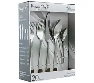 MEGACHEF Gibbous 20-piece Flatware Utensil Set In Silver - One-color