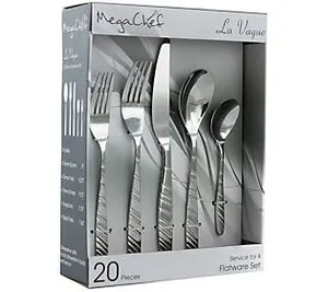 MEGACHEF La Vague 20-piece Flatware Utensil Set In Silver - One-color