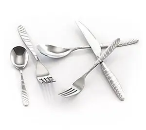 MEGACHEF La Vague 20-piece Flatware Utensil Set In Silver