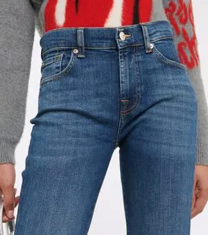 7 For All Mankind Mid-rise Bootcut Jeans - Blue