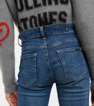 7 For All Mankind Mid-rise Bootcut Jeans - Blue