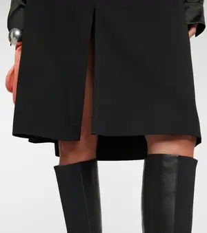 JIL SANDER Virgin Wool Midi Skirt