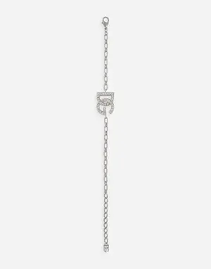 Dolce & Gabbana Link Bracelet With Dg Logo - Silver