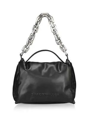 SIMONMILLER Linked Turnover Shoulder Bag - Black