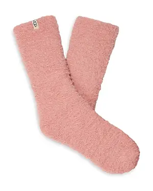 UGG Teddy Cozy Crew Socks Clay Pink