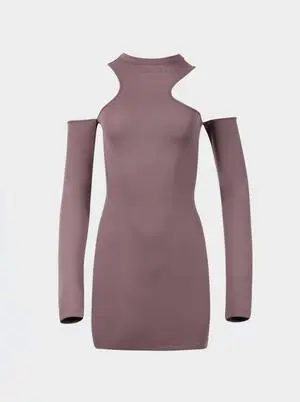 Off-White Asymmetric Mini Dress - Purple