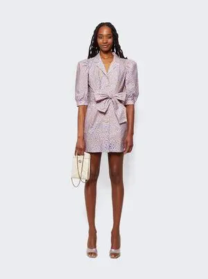 Lhd The Casitas Mini Dress - Blue Squiggle
